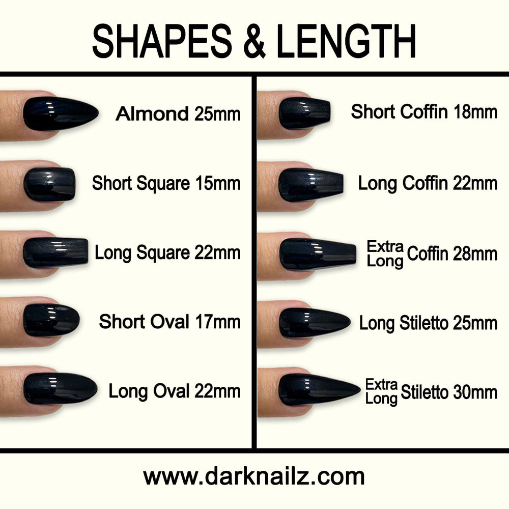 Dark Red Press On Nails, Gothic Punk Rock Nails, Goth Y2K Hearts Silve